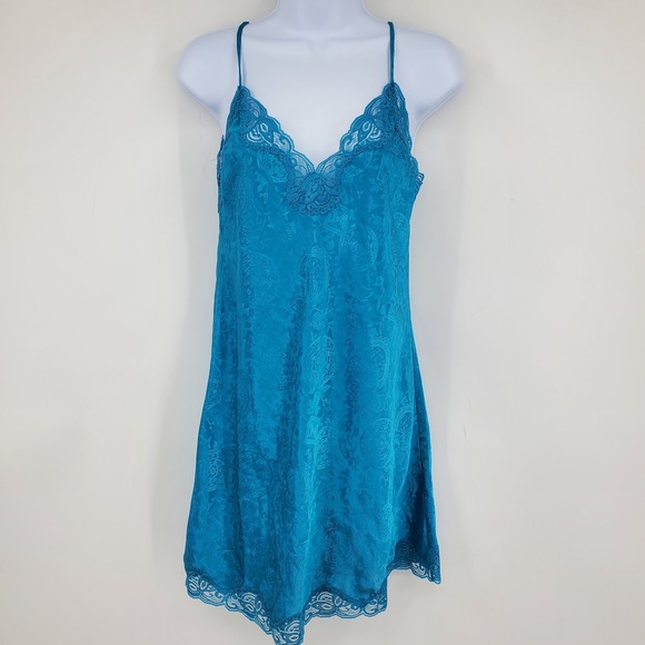 Victoria's Secret | Dresses | Victorias Secret Gold Label Teal Y2k ...